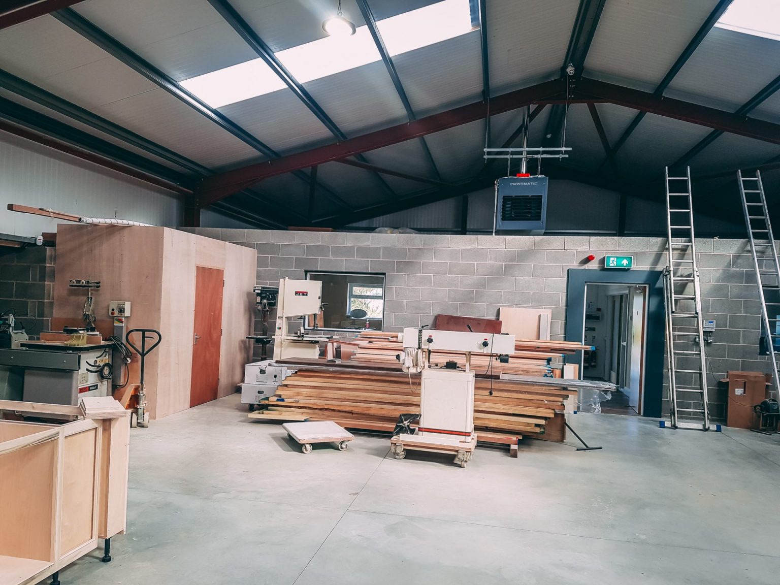 Workshop heating solution for skilled craftsmen ready for the winter